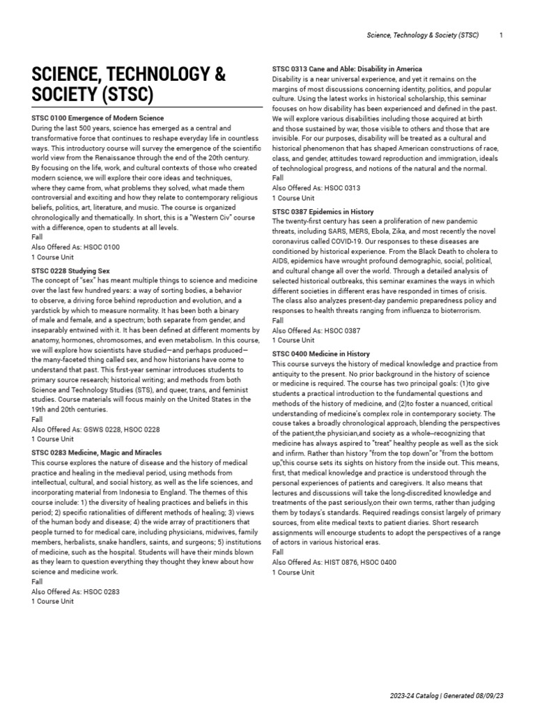 Science Technology and Society 2nd Year College | PDF