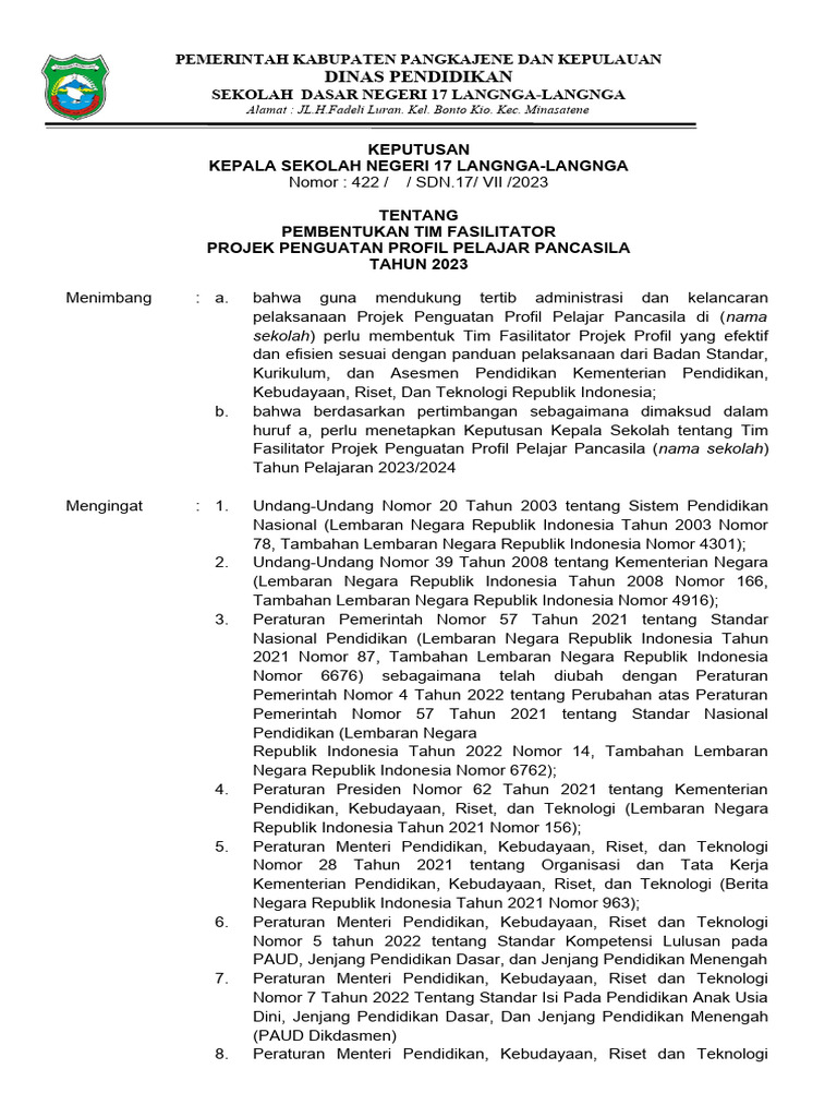 Tim Fasilitas Projek | PDF