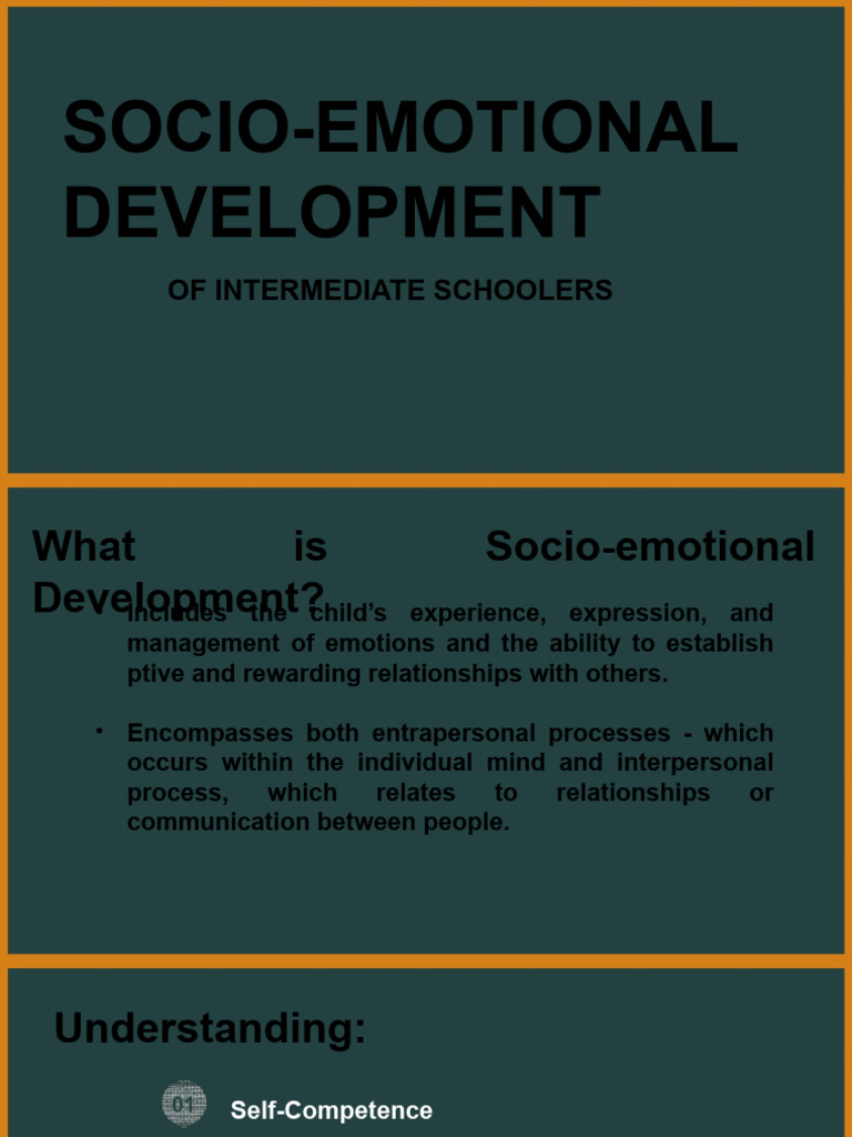 Socio-Emotional Development of Intermediate Schooler | PDF