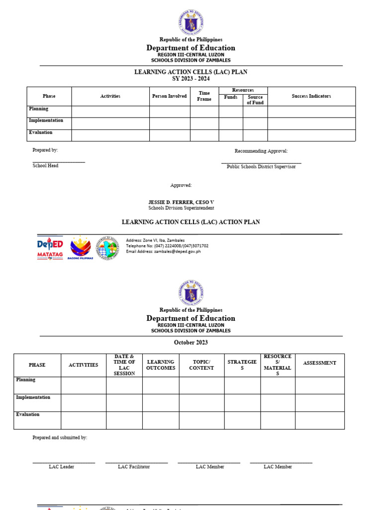 Lac Plan 2023 2024 | PDF
