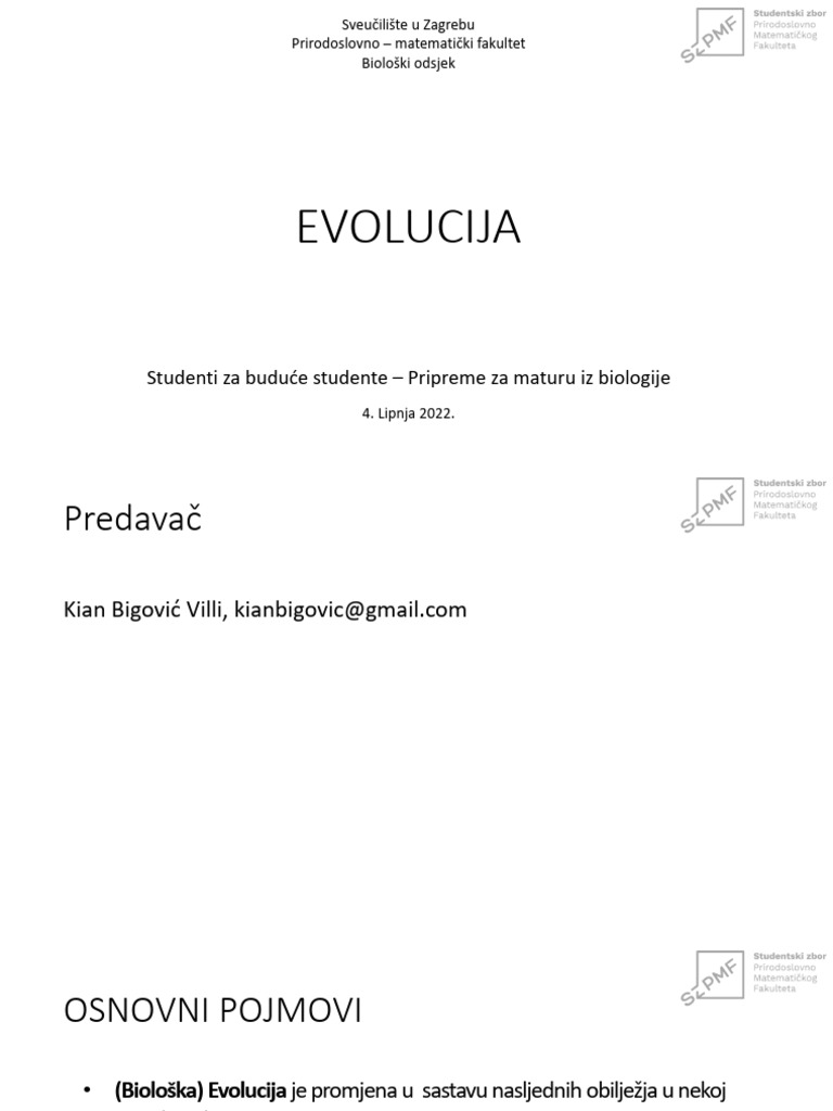 Evolucija | PDF
