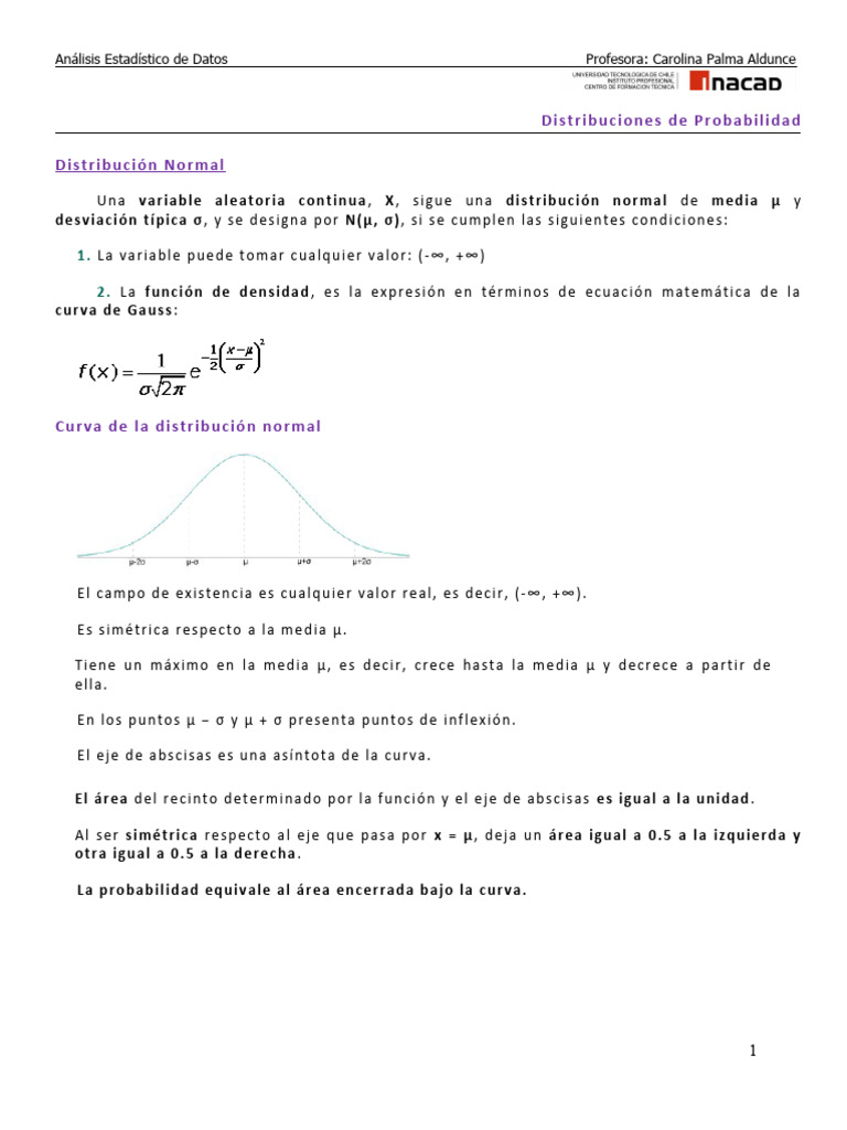 Distribución Normal E | PDF | Distribución normal | Desviación Estándar