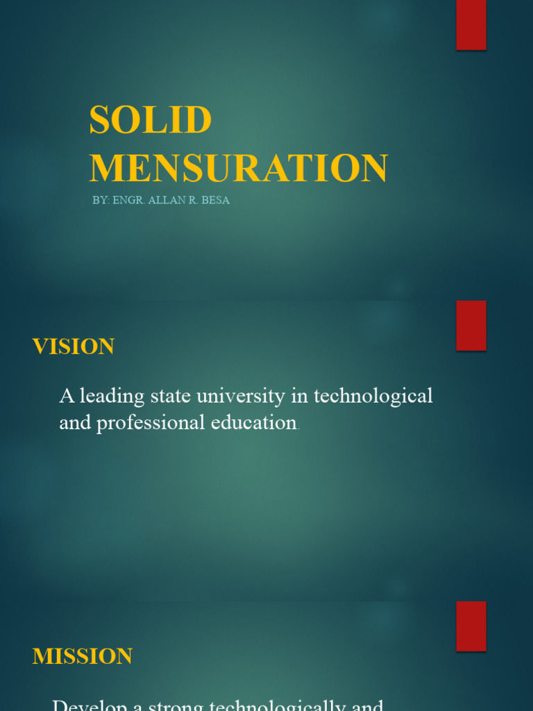 Solid Mensuration Course Overview | PDF | Euclidean Geometry | Geometry