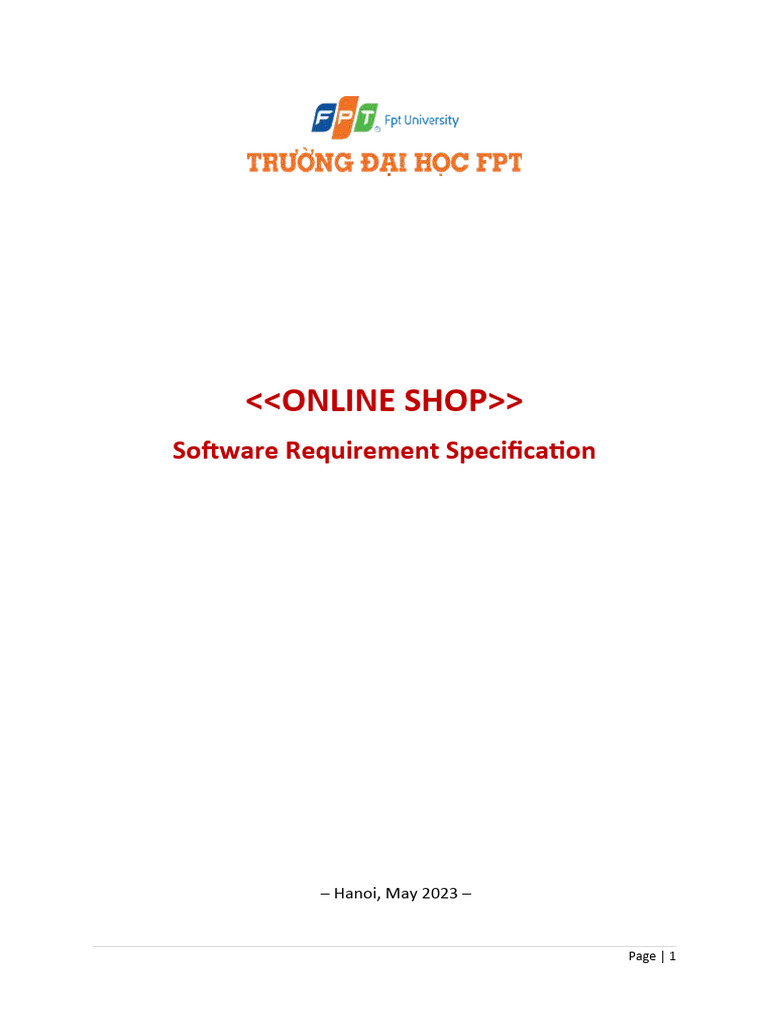 SE1705 Team04 SRS Document | PDF | Password | Login
