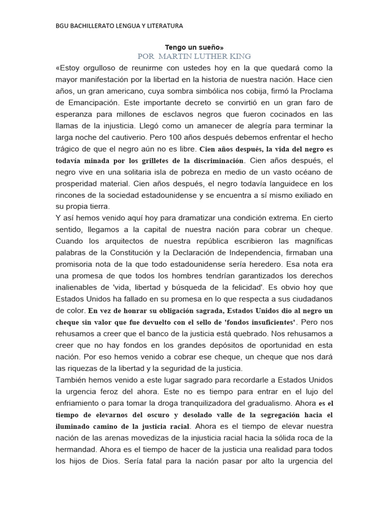 Tengo Un Sueño | PDF