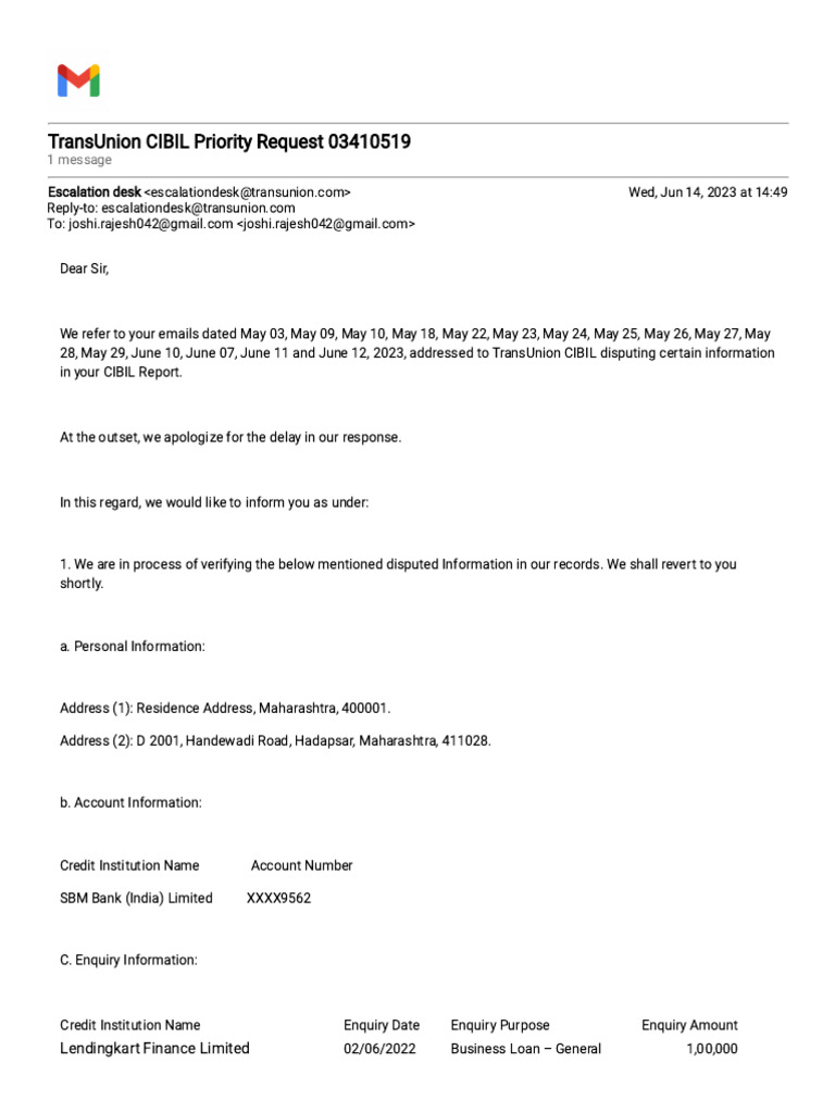 TransUnion CIBIL Priority | PDF