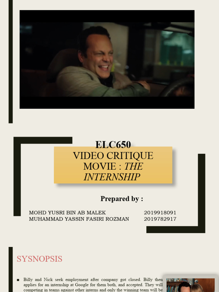 ELC650-Movie Critique Yusri, Yassin | PDF | Infidelity | Job Interview