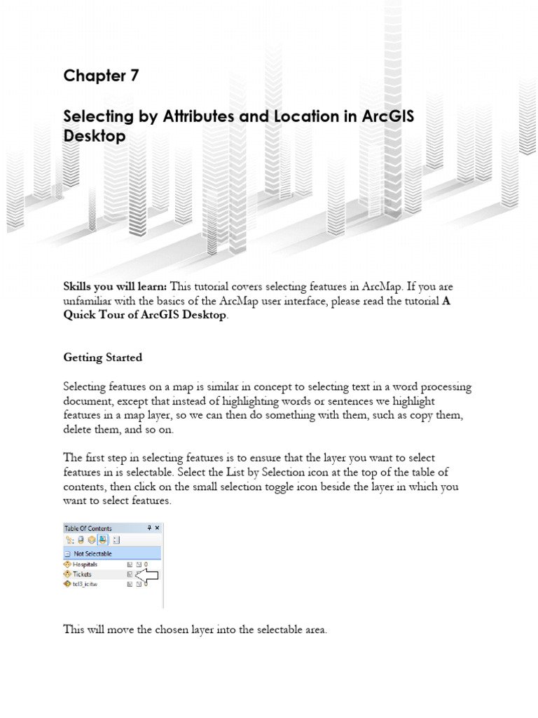 CH7 - Selecting Features ArcGIS Desktop | PDF | Arc Gis | Sql