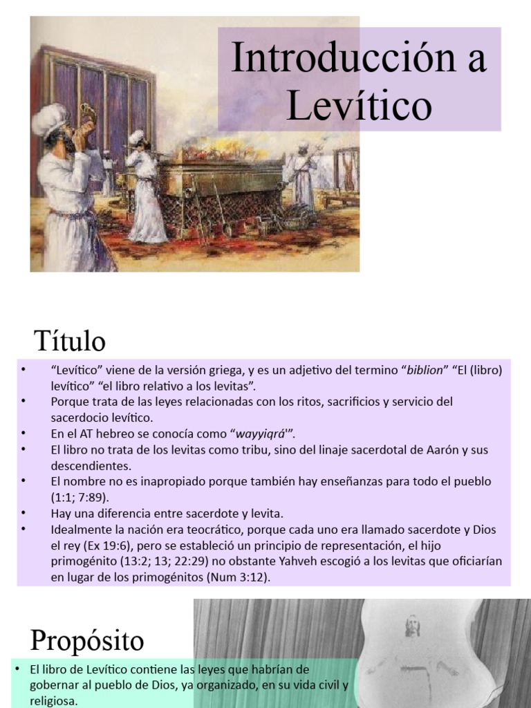 Introducción A Levítico | PDF