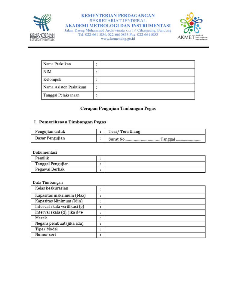 Cerapan Timbangan Pegas | PDF
