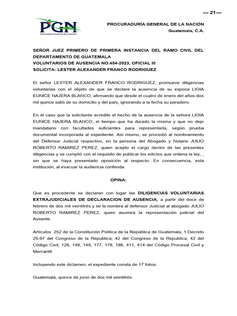 Ejemplo de Pronunciamiento de La PGN | PDF