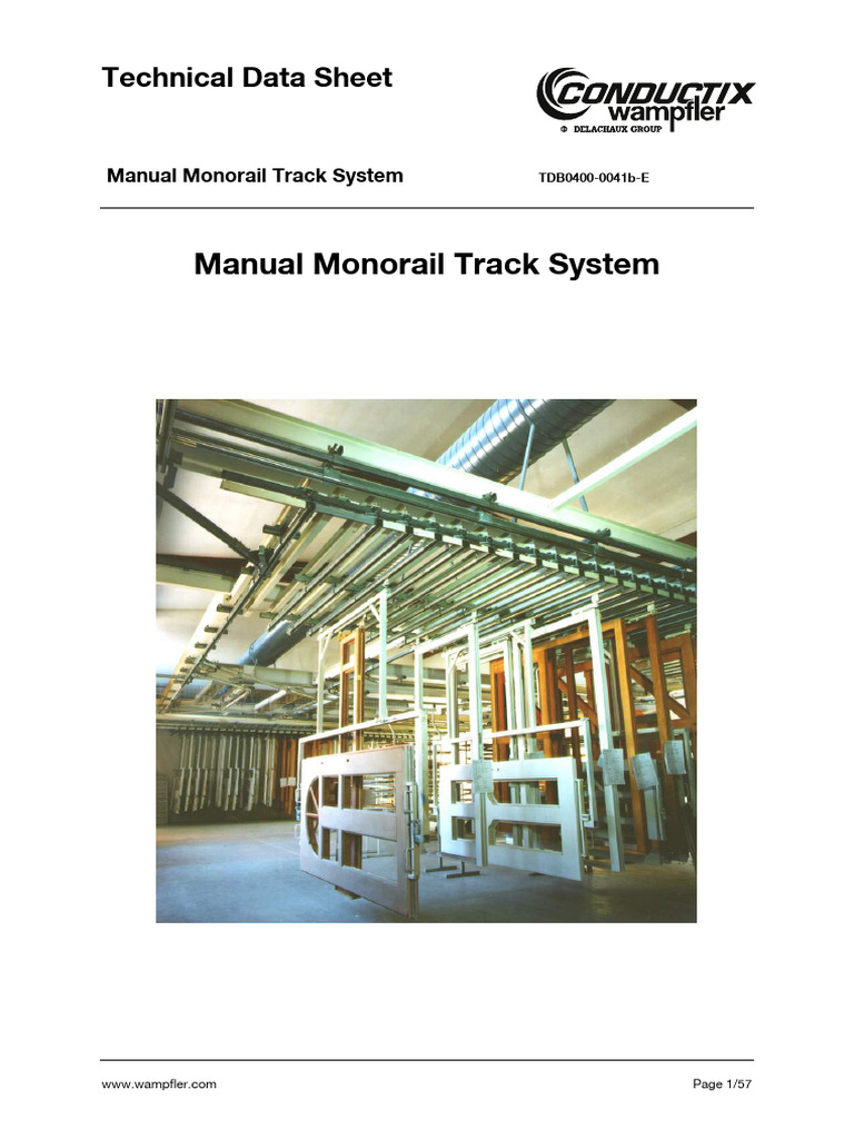 CxWa Manual Monorail Track System TDB0400-0041-E 14-01-11 | PDF