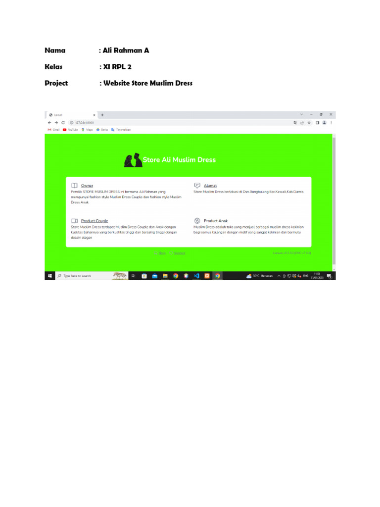 Laravel - Ali Rahman A - XI RPL 2 | PDF