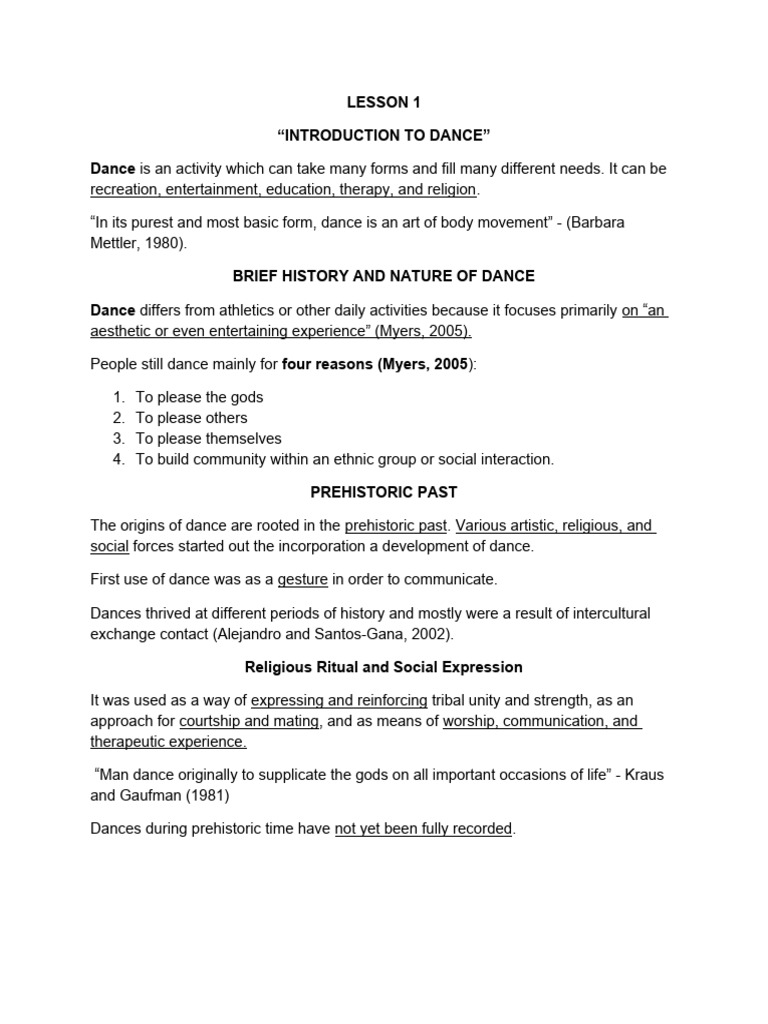 PE 3 Introduction To Dance | PDF