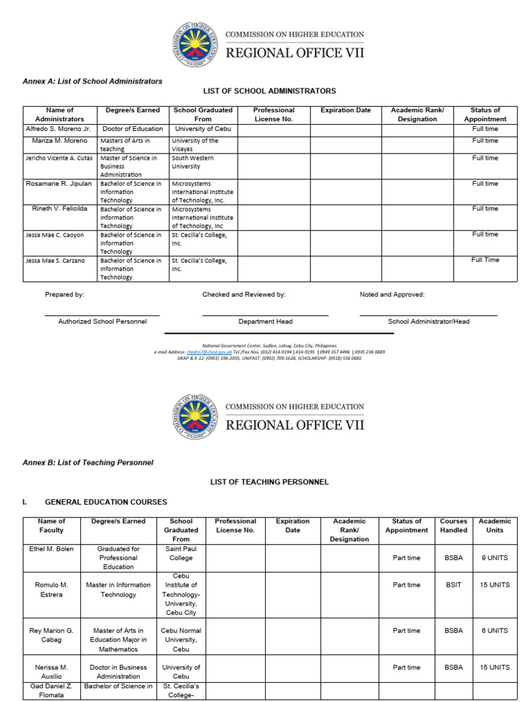 Annex A To Annex C | PDF | Bachelor's Degree | Academic Degree