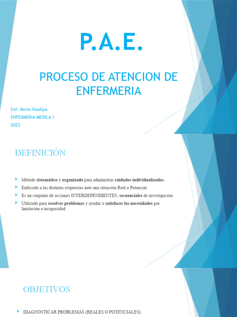 Enfermeria. Pae | PDF