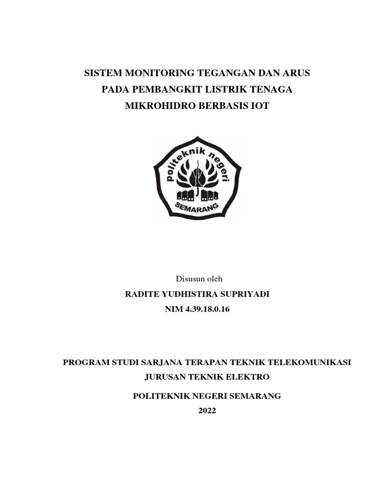 Sistem Monitoring Tegangan Dan Arus Pada Pembangkit Listrik Tenaga