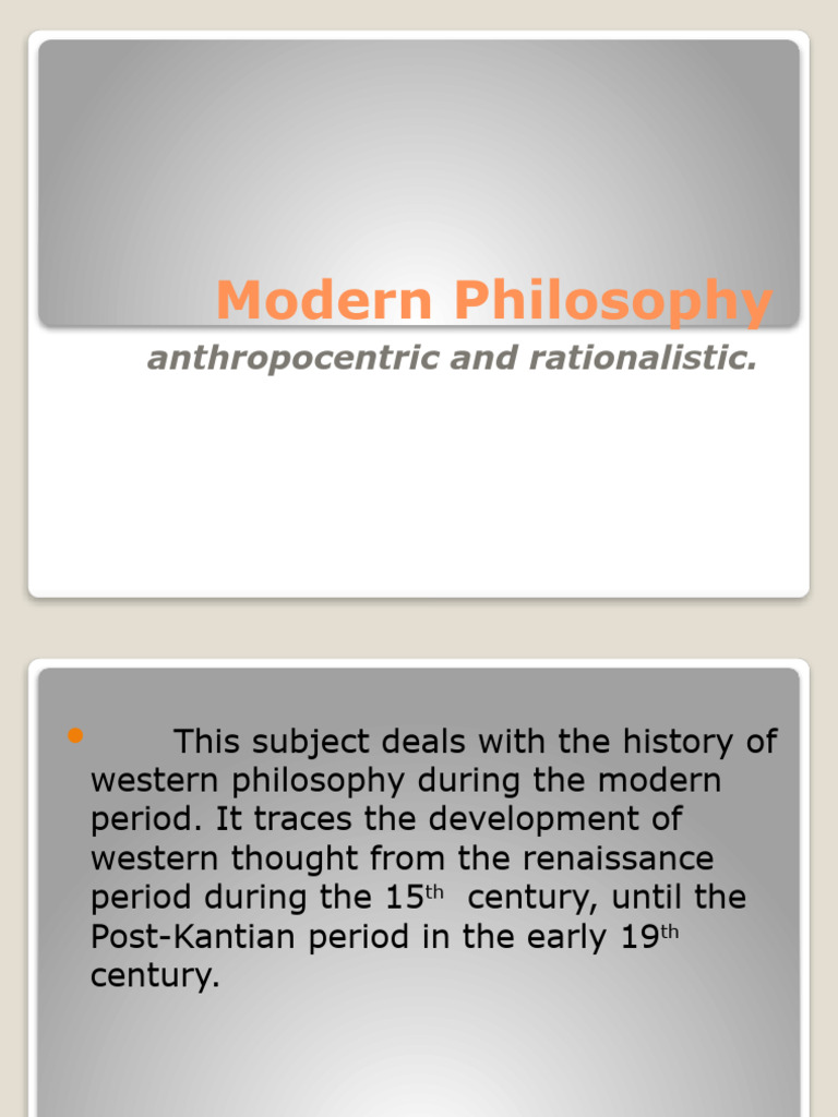 Modern Philosophy | PDF
