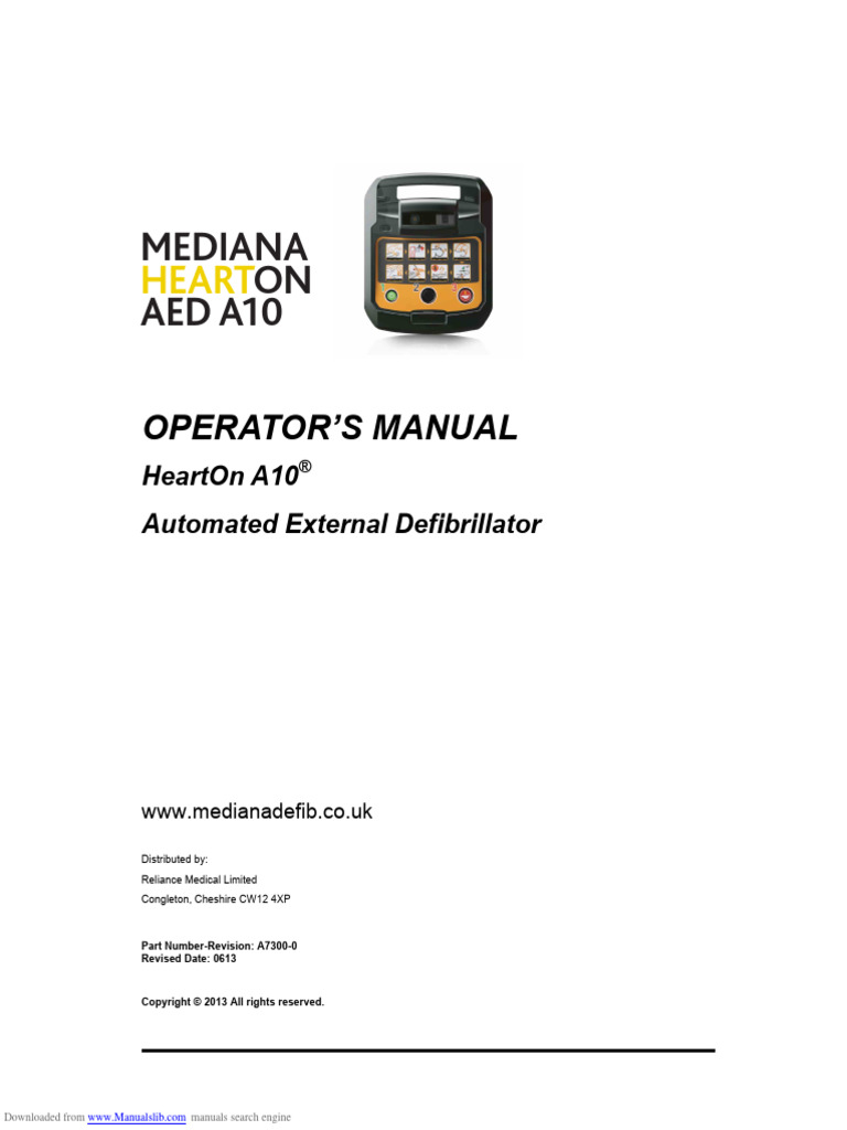 Hearton Aed A10 | PDF | Cardiopulmonary Resuscitation | Medical Specialties