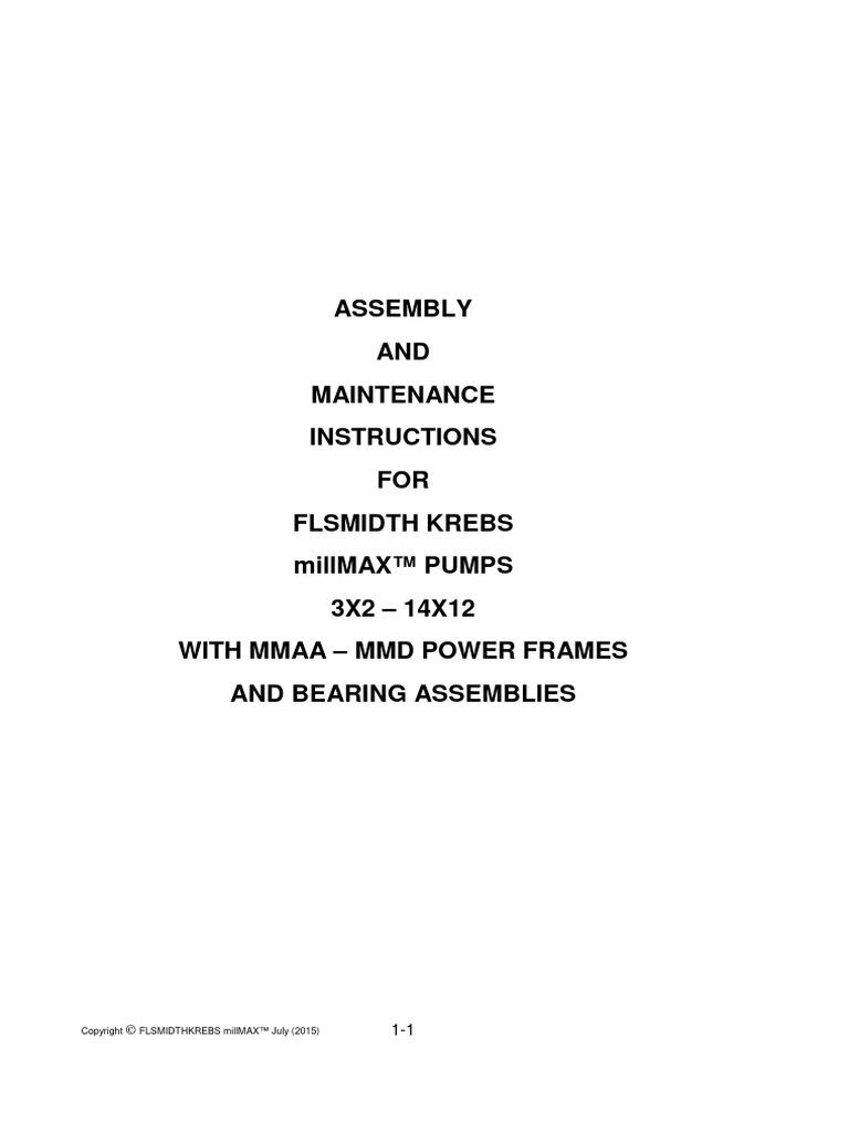 B.5 MillMAX 3x2-14x12 IOM (July 2015) | PDF | Pump | Bearing (Mechanical)
