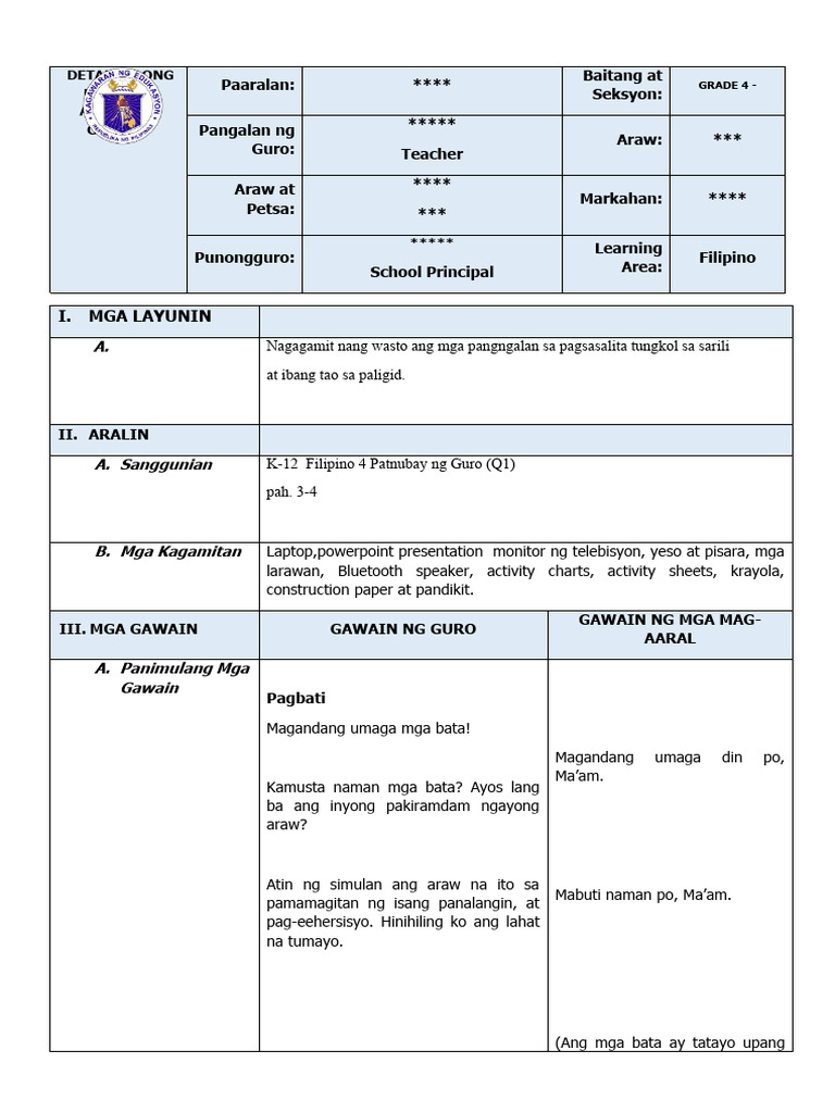 DLP Cot Pangngalan | PDF