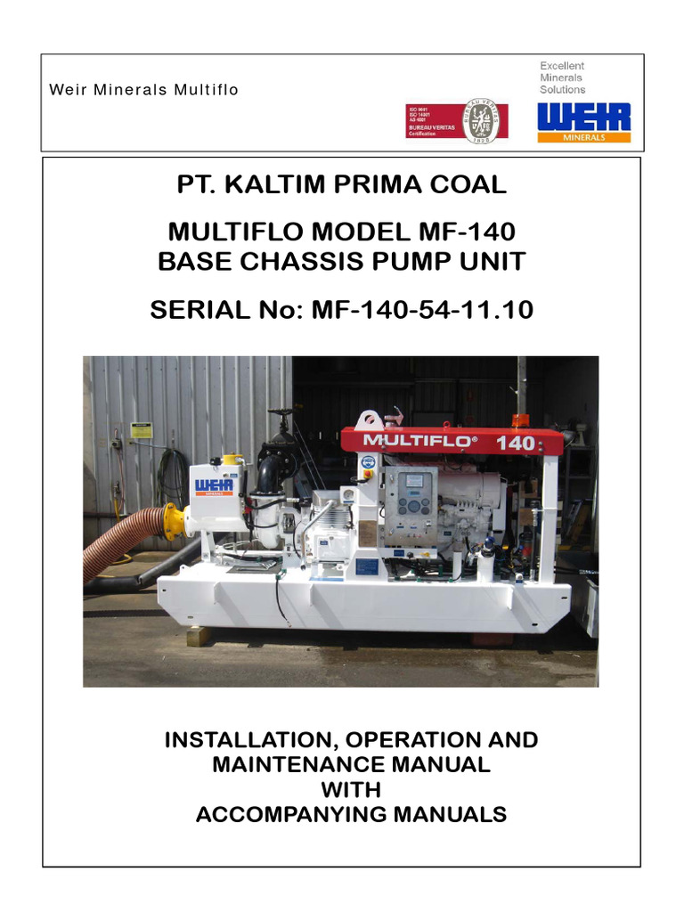 Multiflo MF-140 Pump Manual | PDF | Value Added Tax | Indemnity