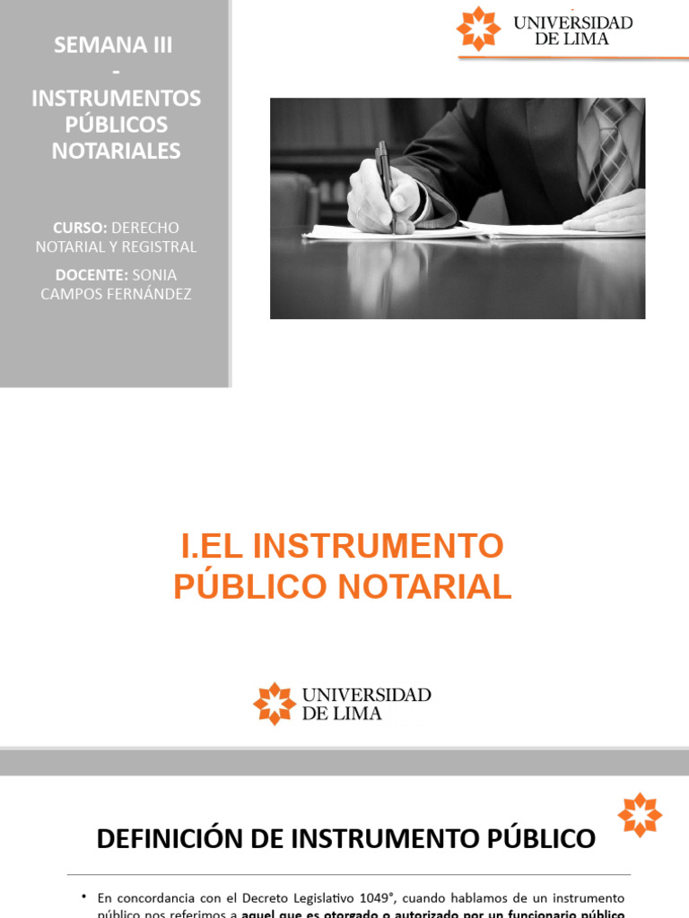 Semana 3 - El Instrumento Público Notarial VF | PDF | Justicia | Crimen y violencia