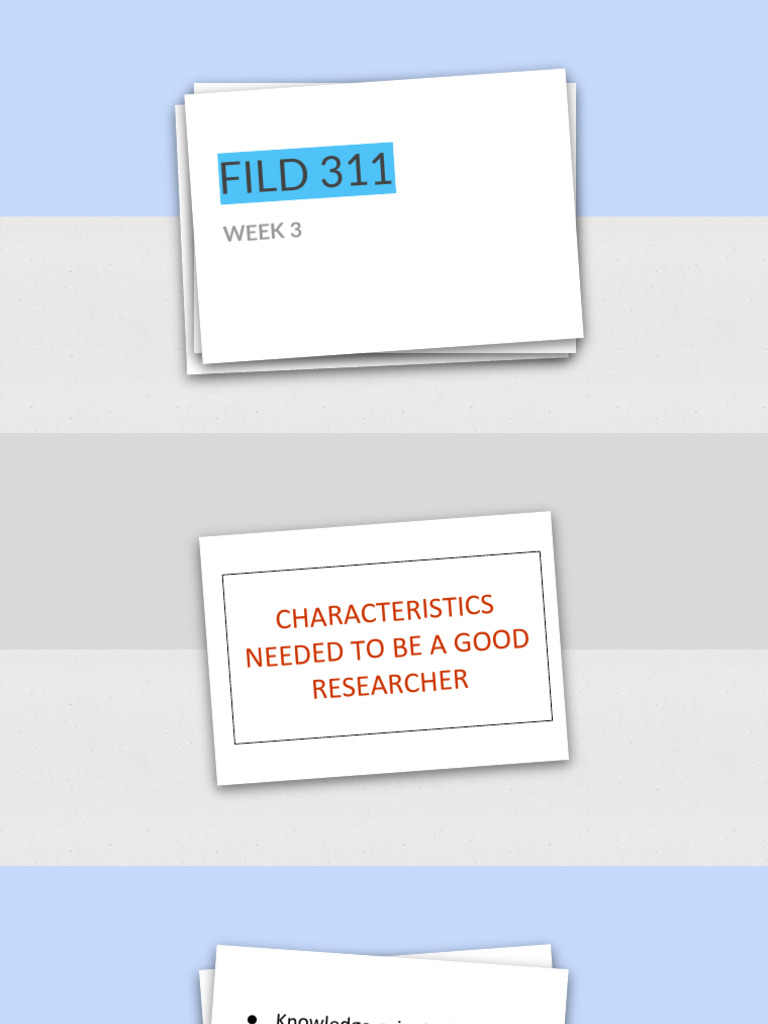 Fild311 Week+3 | PDF
