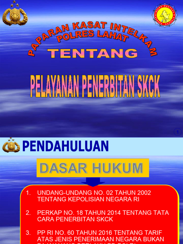 Paparan Pelayanan Penerbitan SKCK | PDF