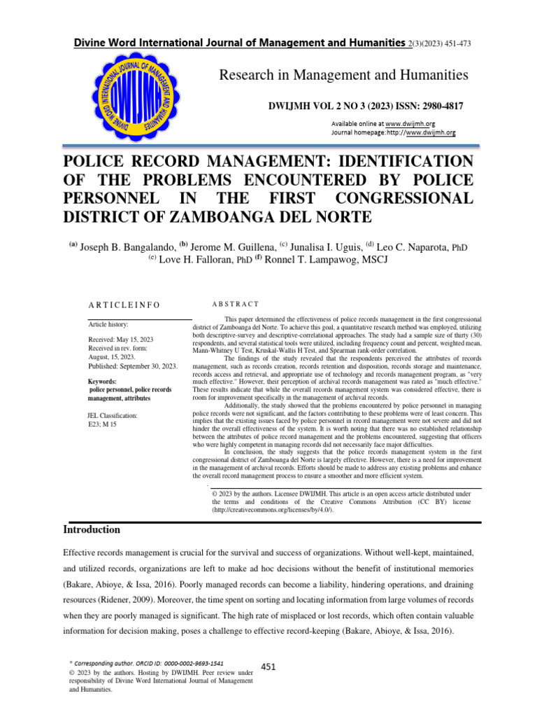 Police Record Management | PDF