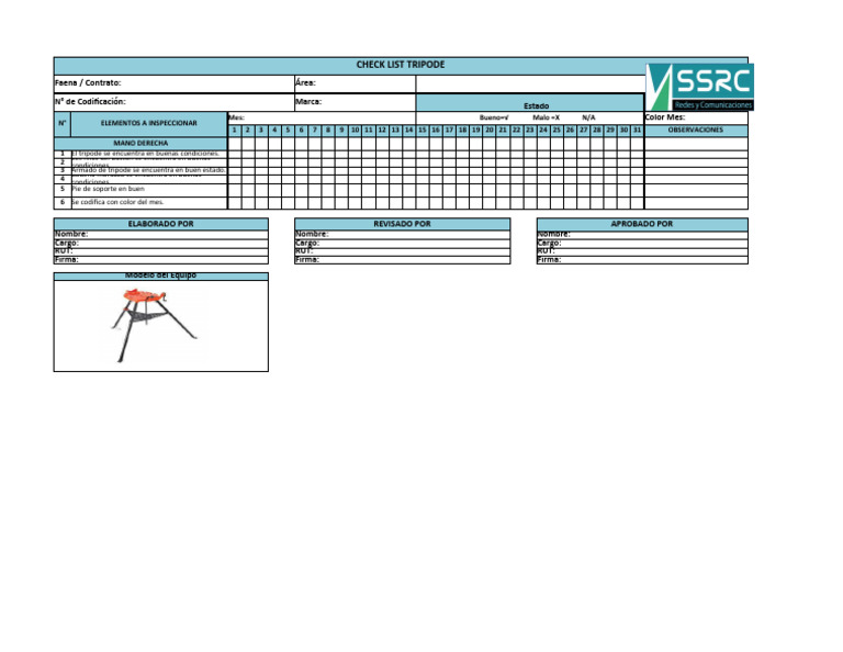 Check List Tripode | PDF