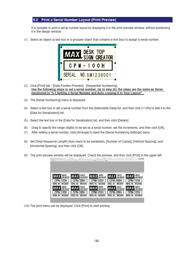 5.2 Print A Serial Number Layout (Print Preview) | PDF | Computer File ...