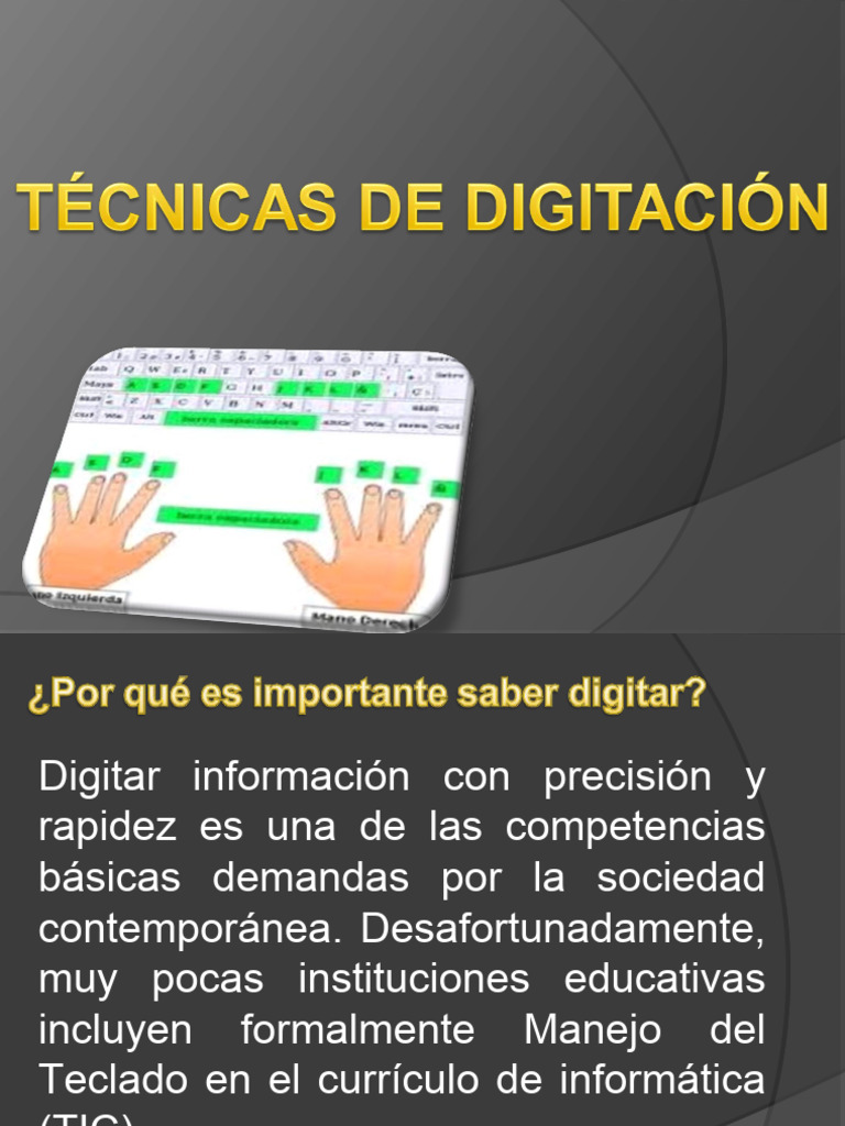 Tecnicas de Digitacion | PDF | Teclado