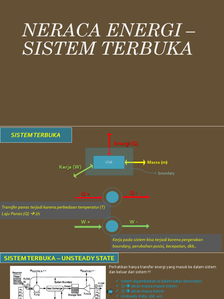 Pert 6. Neraca Energi - Sistem Terbuka | PDF
