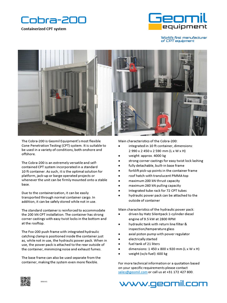 Geomil Cobra 200 Leaflet | PDF