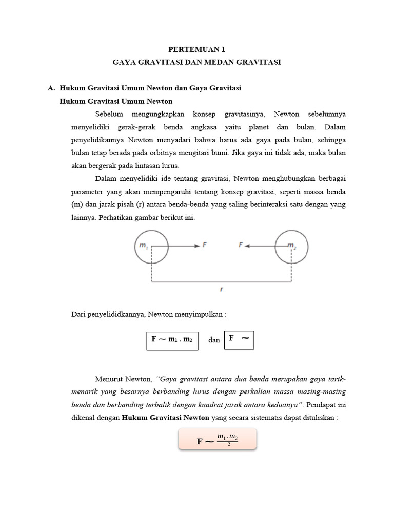 Hukum Gravitasi dan Kepler | PDF