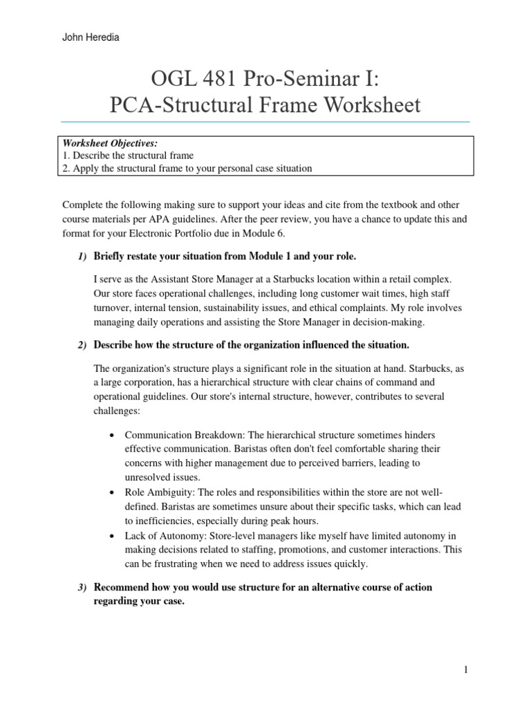 Module 2 Structure Pca and Peer Review | PDF