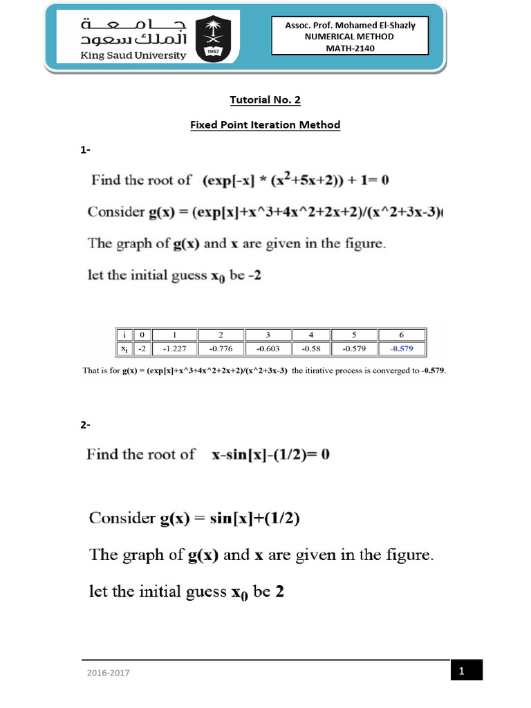 Fixed Point Iteration Tutorial | PDF
