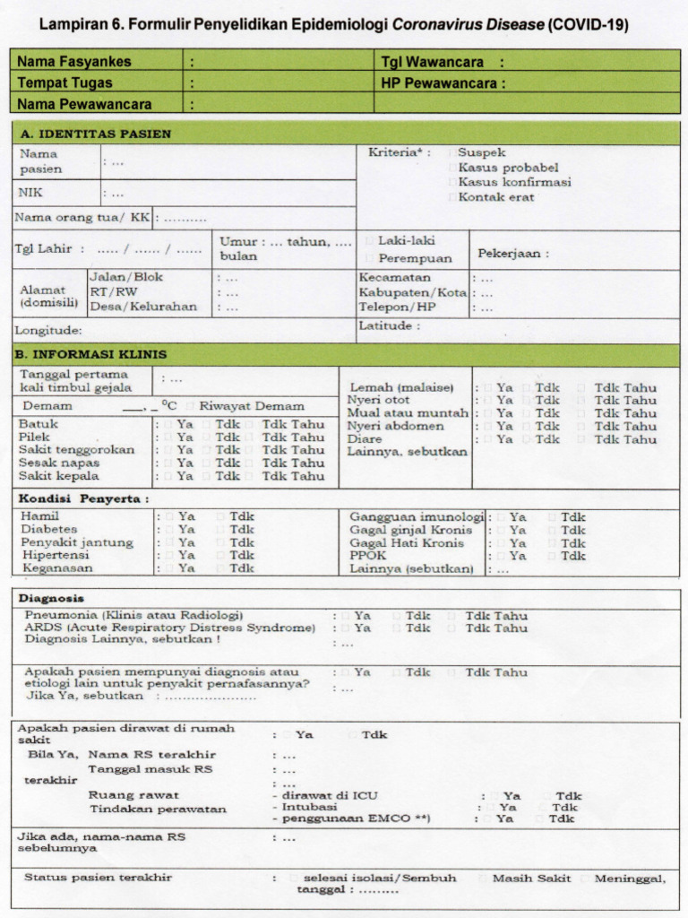 Form Swab 1 | PDF