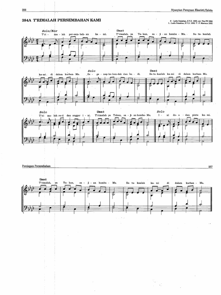 Trimalah Persembahan Kami | PDF