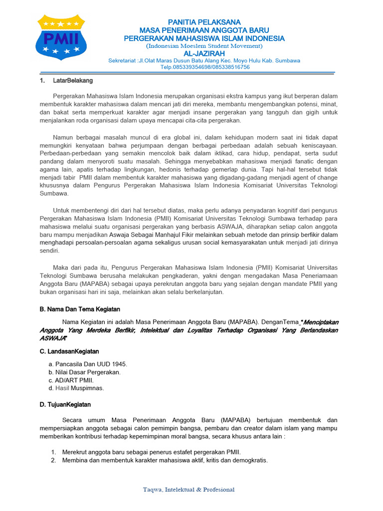 Perekrutan Anggota Baru PMII | PDF