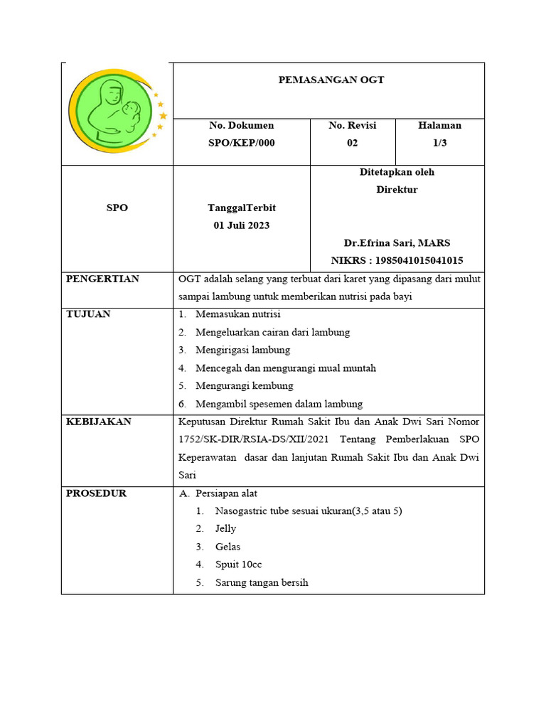 Spo Pemasangan Ogt - 15 | PDF