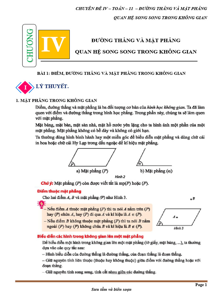 Toanmath Pdfduong Thang Va Mat Phang Quan He Song Song Trong Khong Gian Toan 11 CTST 2.PDF 3 | PDF