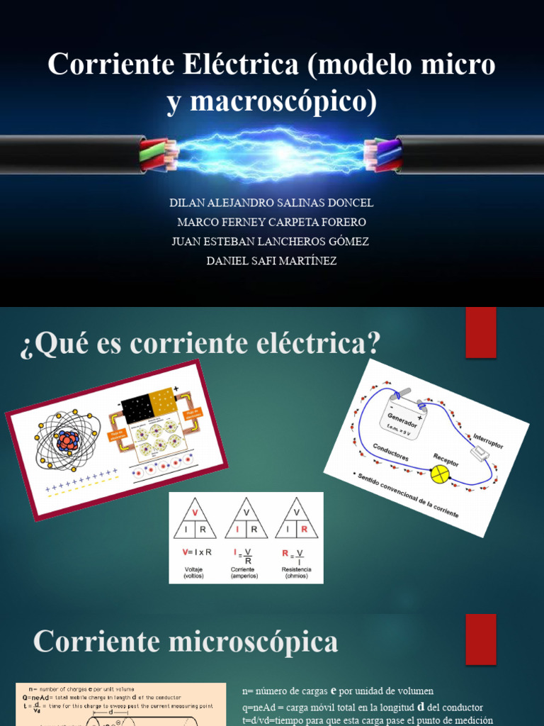 Corriente Eléctrica (Modelo Micro y Macroscópico) | PDF