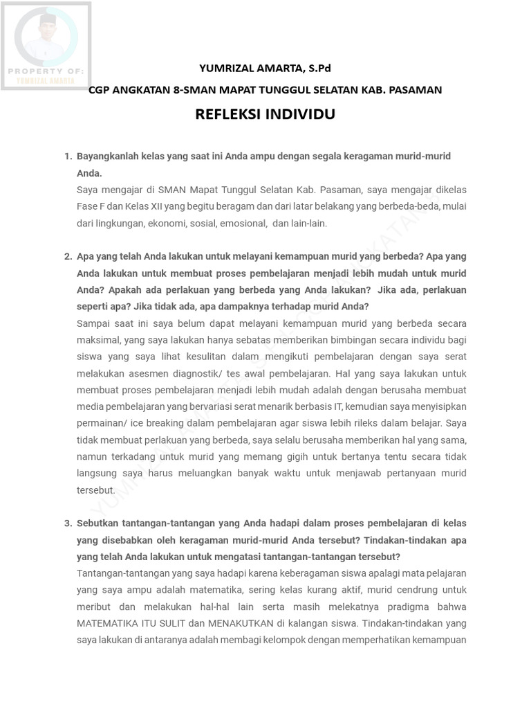 Refleksi Individu | PDF