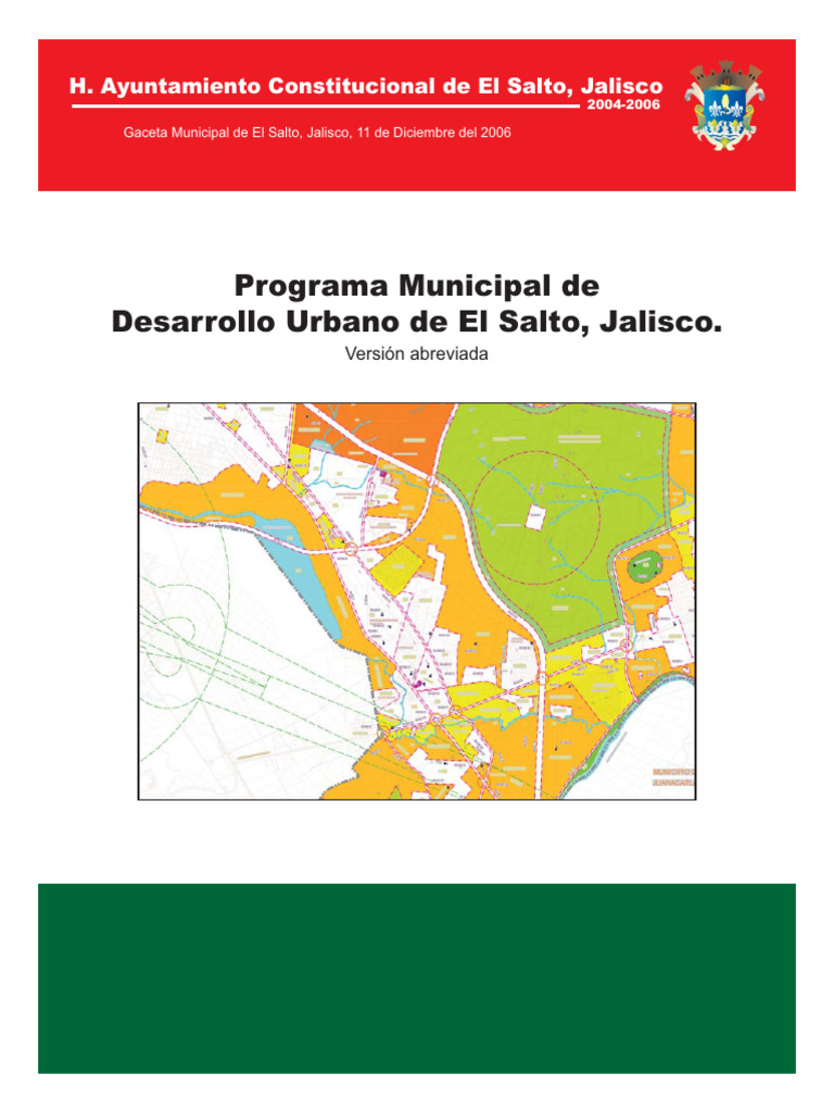 Plan de Desrraollo Urbano El Salto | PDF