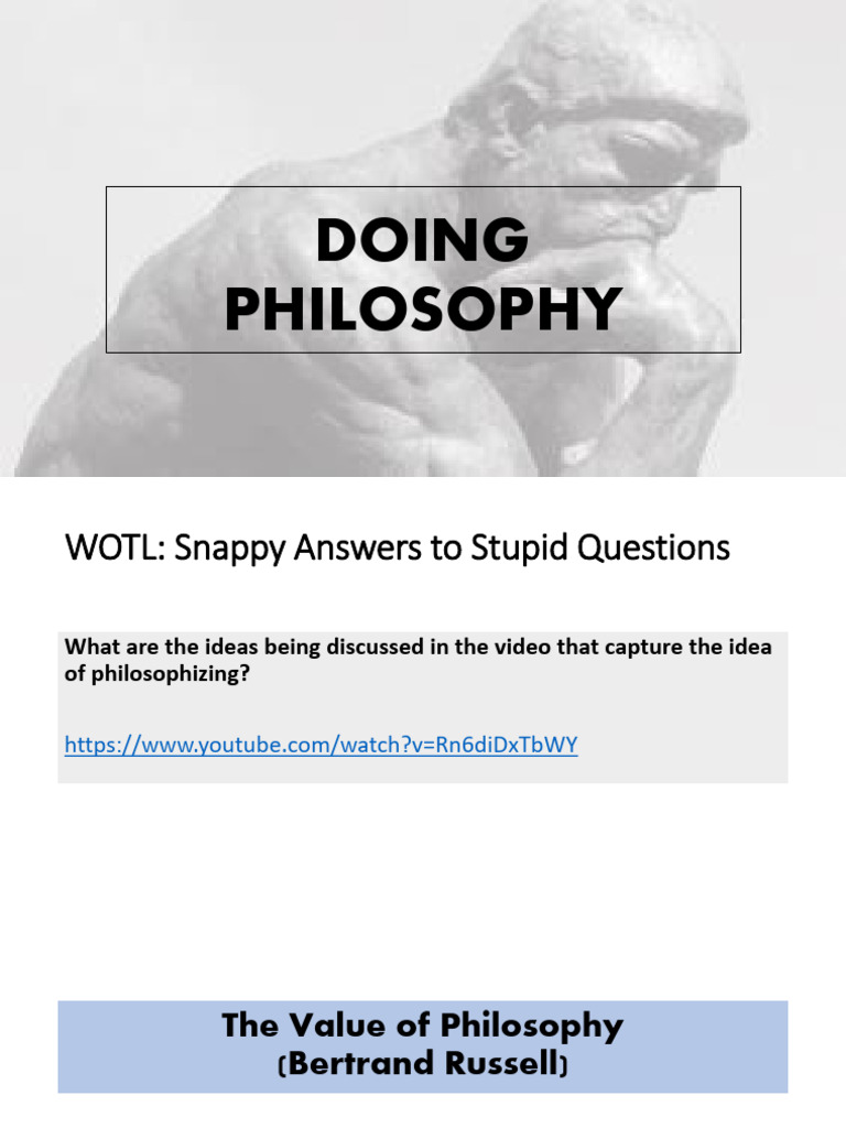 Doing Philosophy | PDF