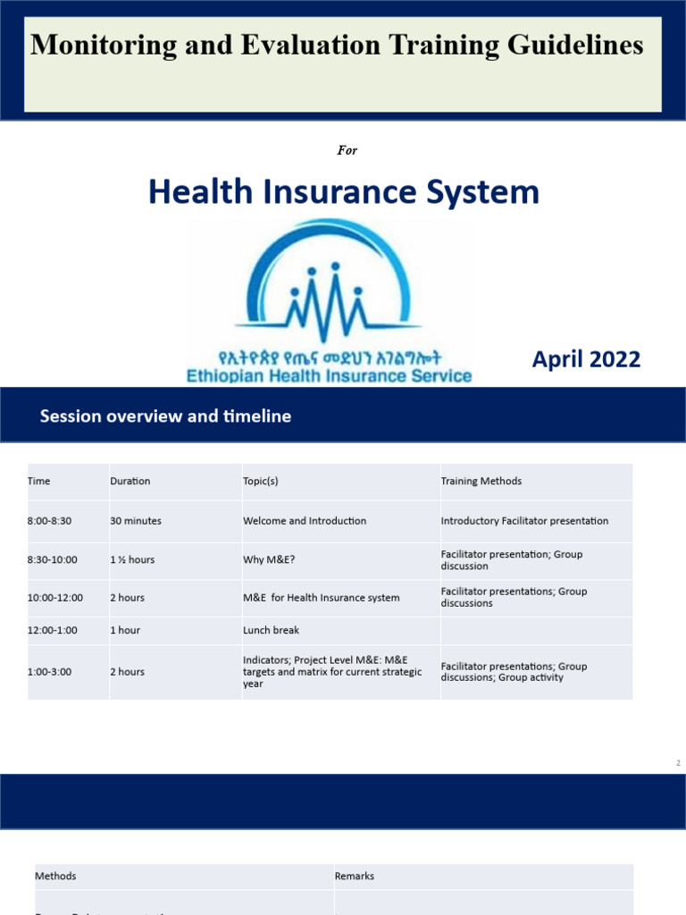 TOT PPT For HIS - M&E - Training Guidline | PDF | Accuracy And Precision | Evaluation
