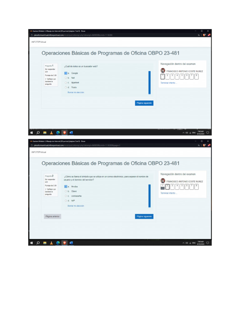 examen del modulo 3 | PDF