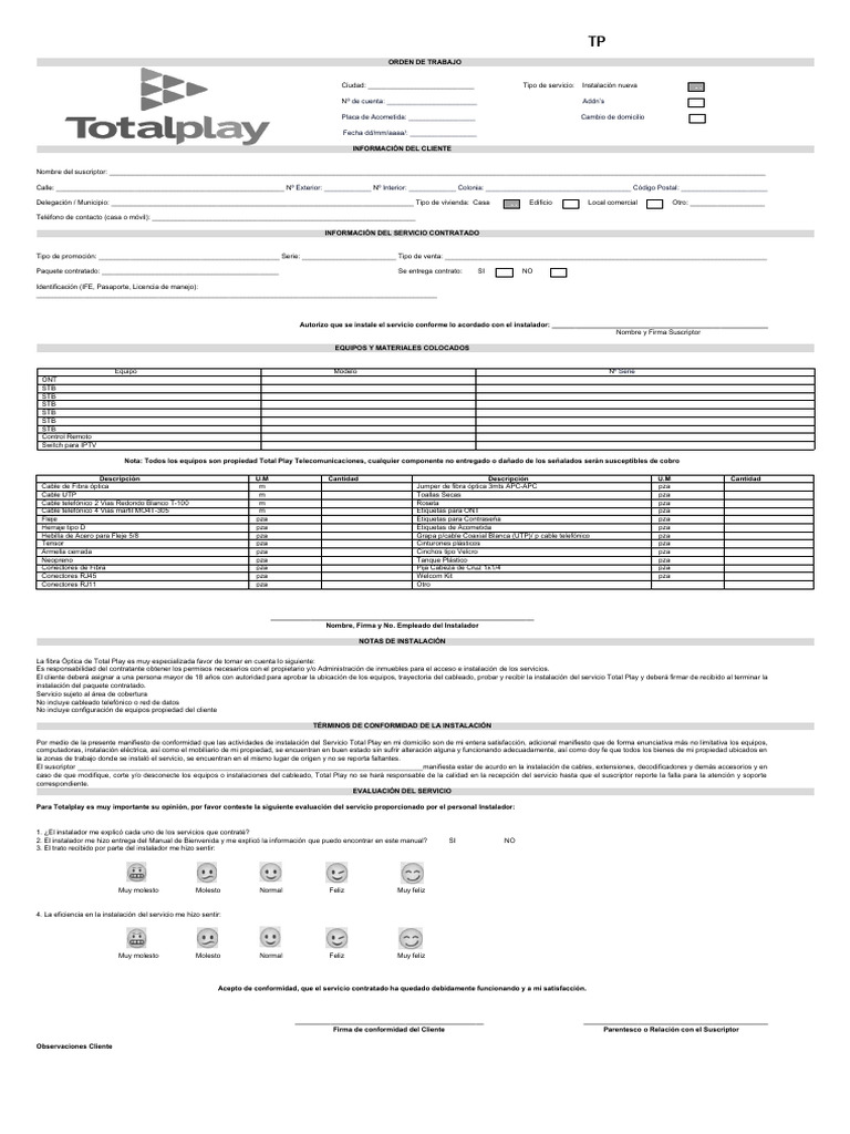 Formato Total Play | PDF